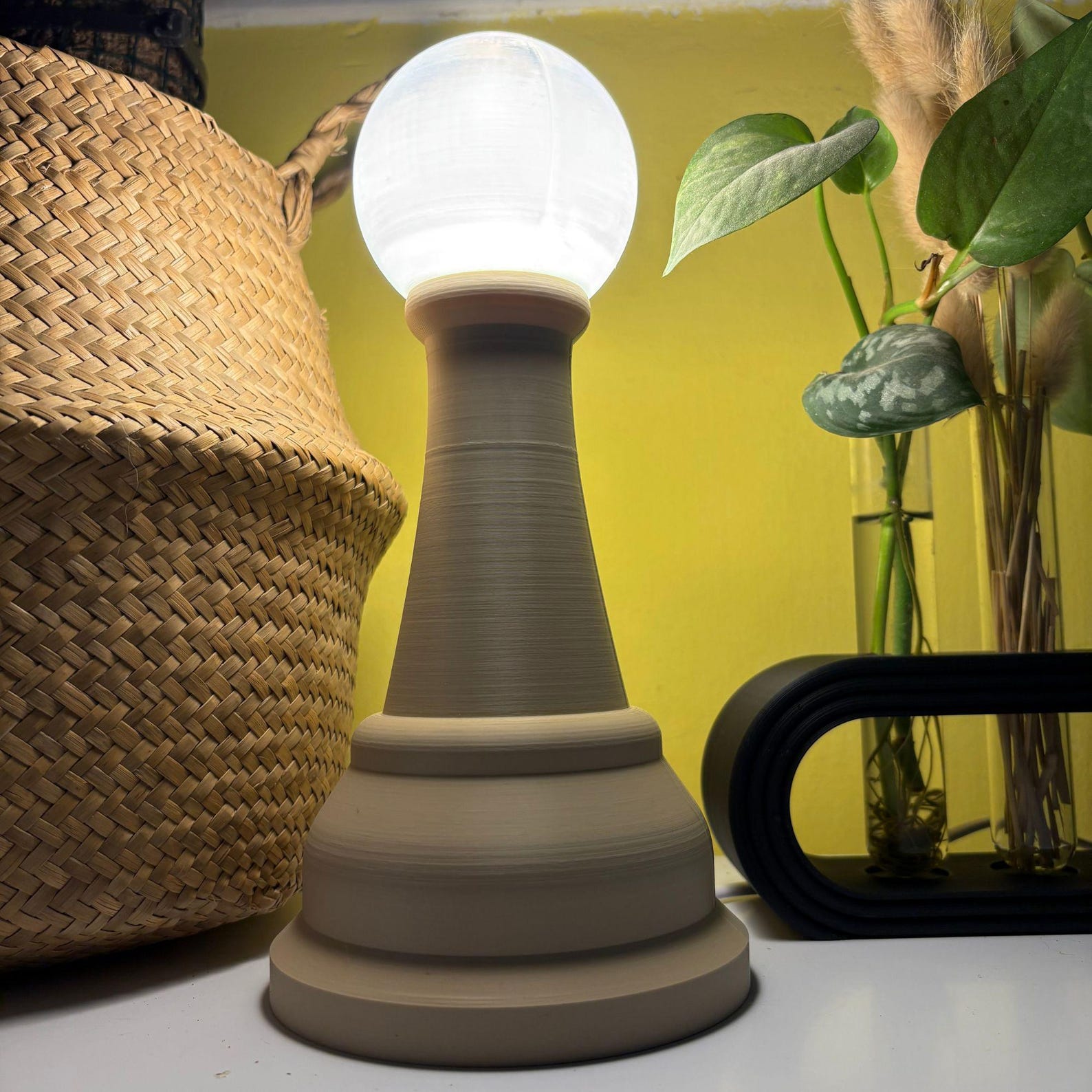 Modern Chess Pawn Desk Lamp, 3D Printed Bedside Table Light - Etsy
