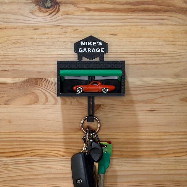 Personalized Mini Garage Rack for 1:64 Scale Cars With Sign, Hot Wheels ...
