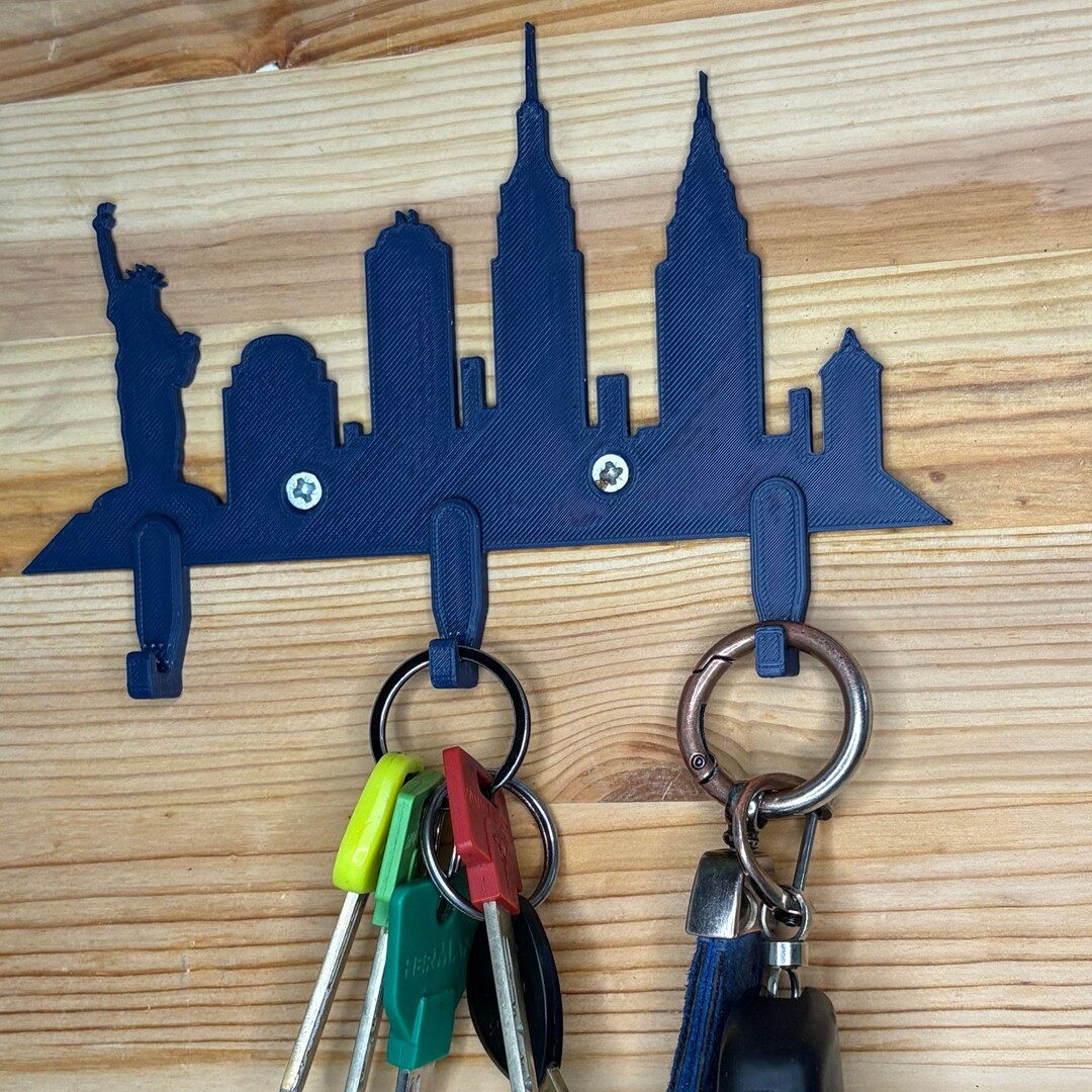 NYC Skyline Key Holder STL File – 3D Printed New York City Rack ...