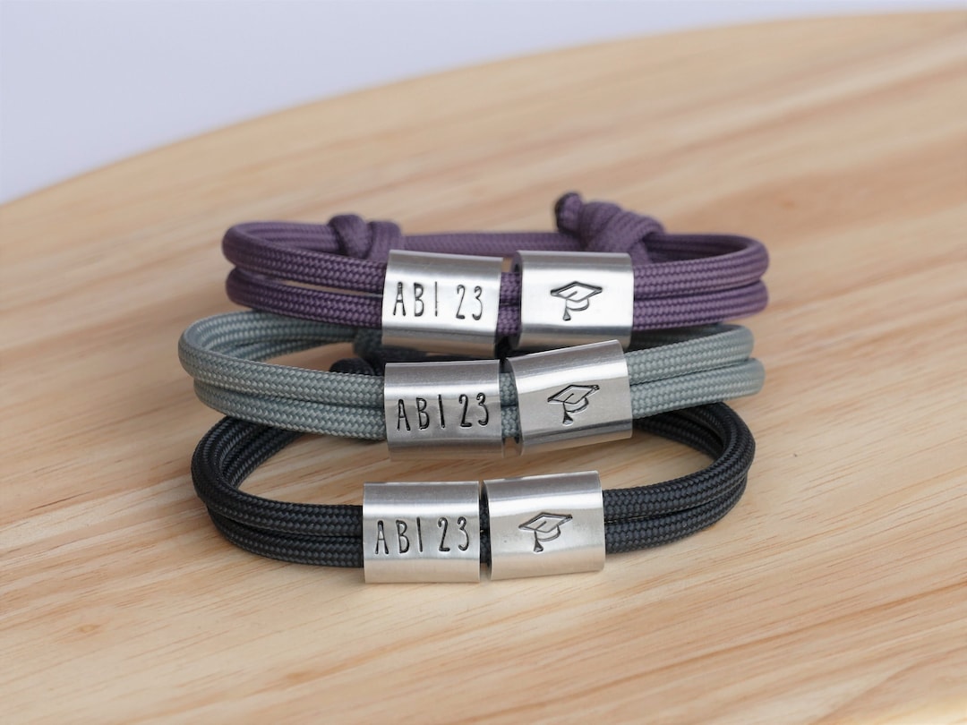 Personalized High School Graduation Bracelet, Hand Stamped Engraving ...