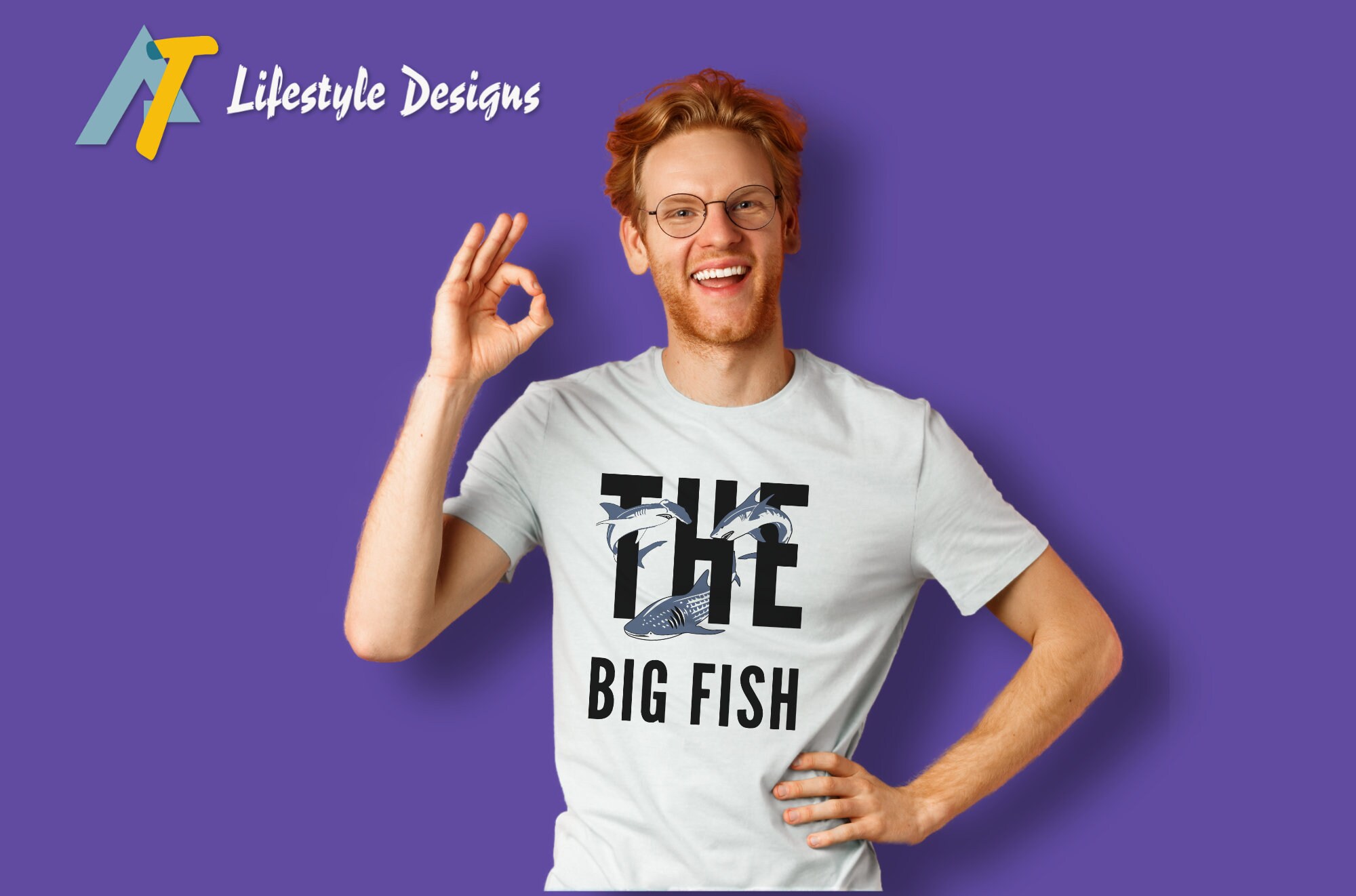 The Big Fish Shark Trio Tee | Hammerhead, Great White & Whale Shark ...