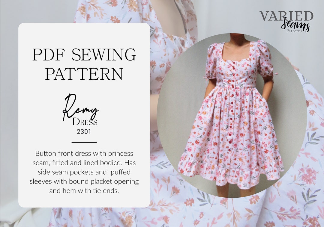 Remy Dress PDF Sewing Pattern Sizes 0-16 - Etsy