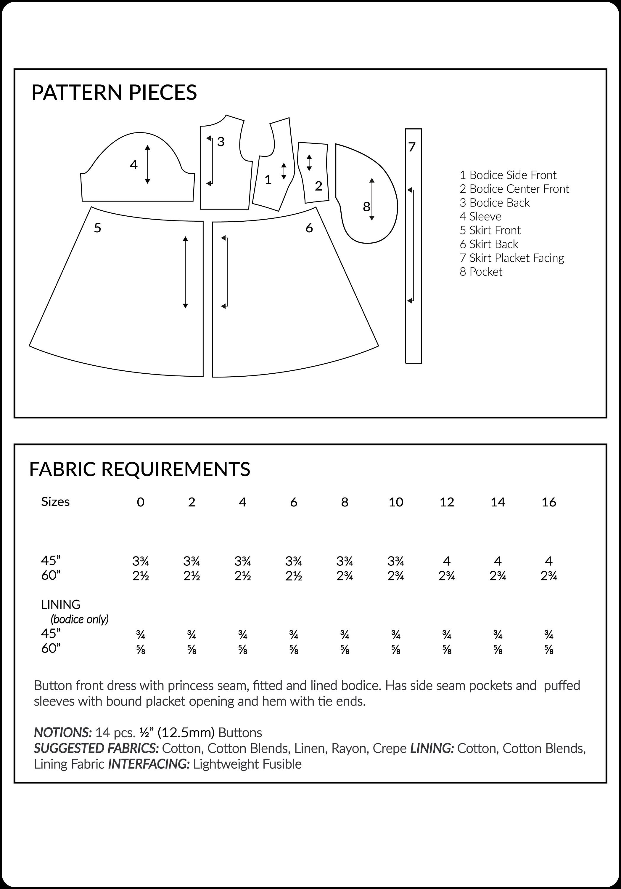 Remy Dress PDF Sewing Pattern Sizes 0-16 - Etsy
