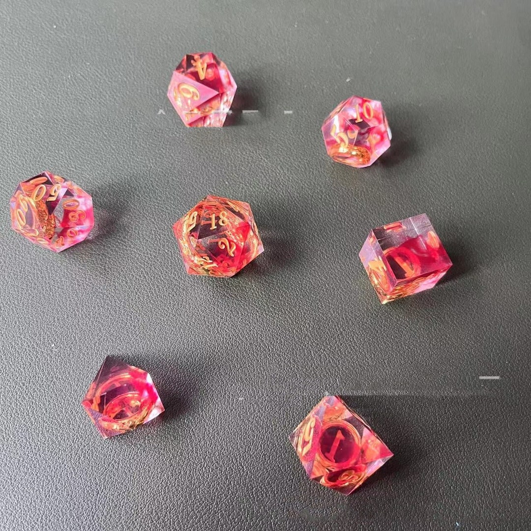 Vicious Mockery Clear Resin Dice Set D&D Dice Set, D20, Tabletop RPG ...