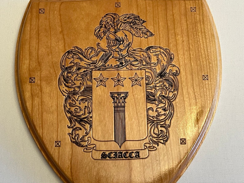 Family Crest (coat of Arms) Plaque - Etsy