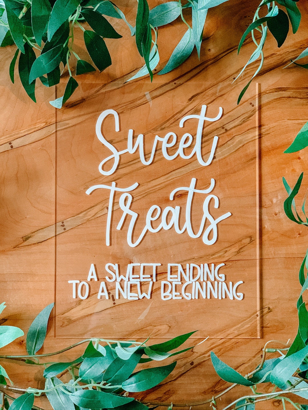 Hand Lettered Sweet Treat Sign Custom Acrylic Dessert Bar Sign Wedding ...