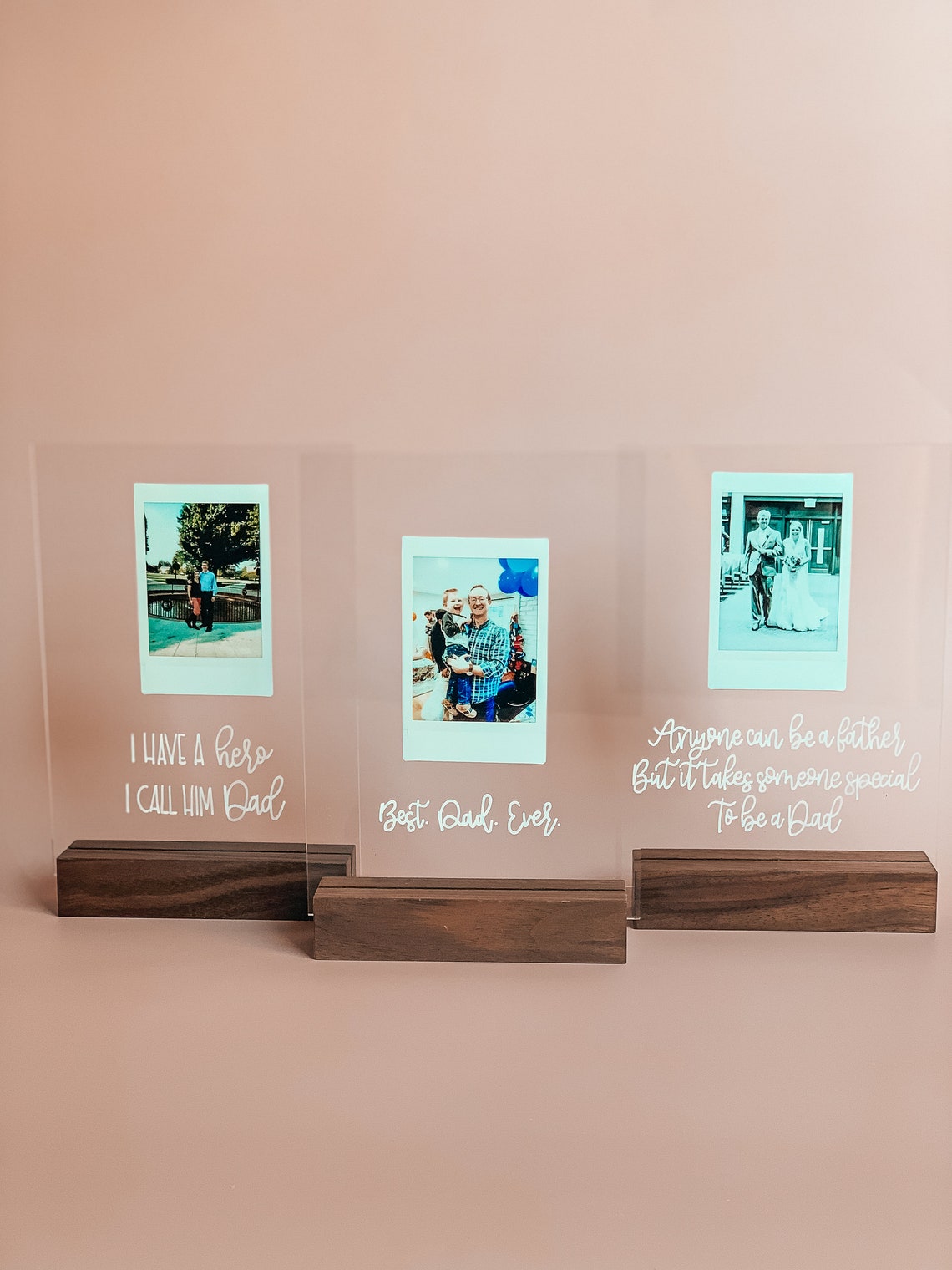 Personalized Acrylic Mini Photo Frame Custom Hand-lettered - Etsy