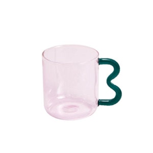 Squiggle Colorful Glass Mug - Etsy