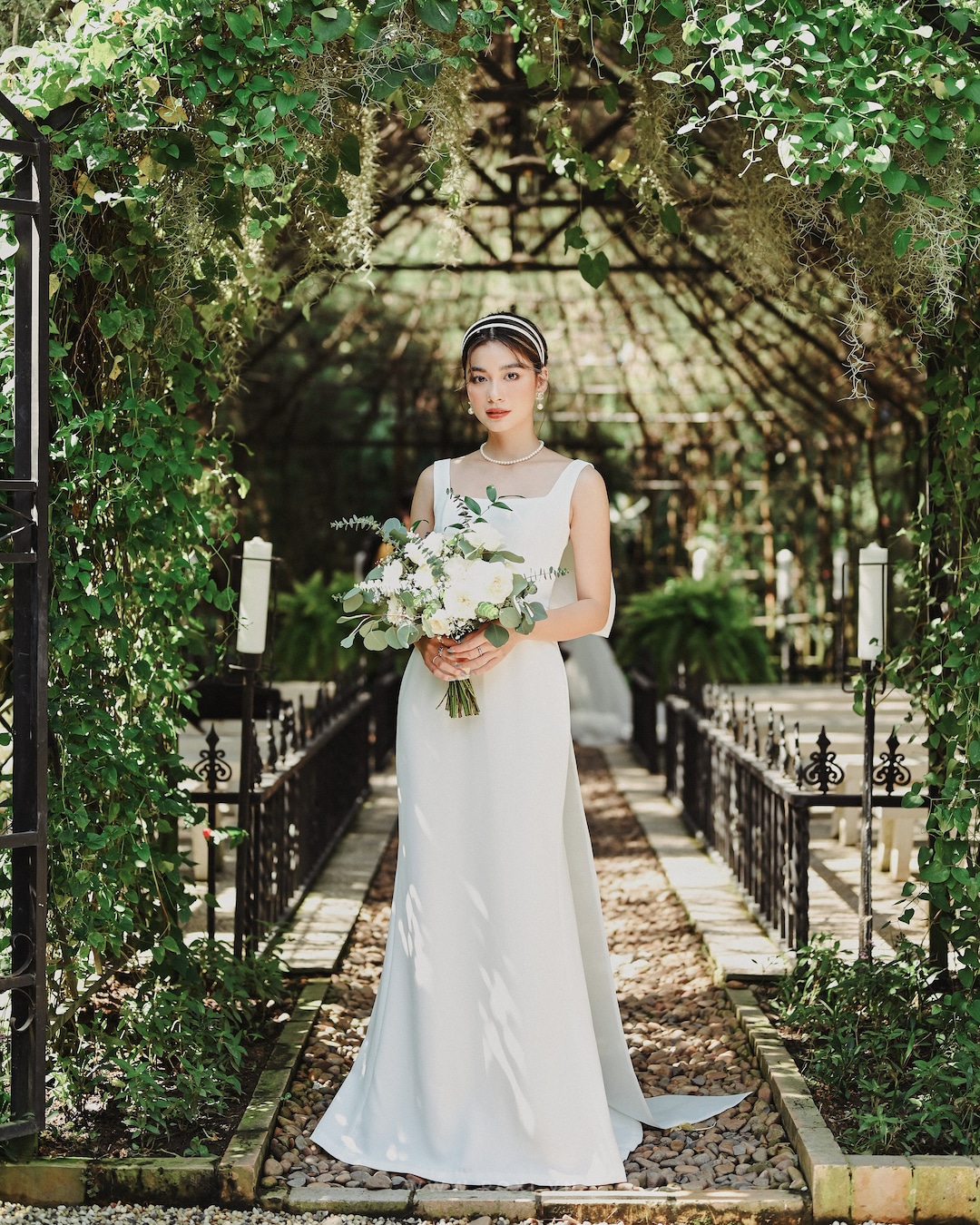 Square Neck Wedding Dress / Modest Wedding Dress / Wedding Dress With ...