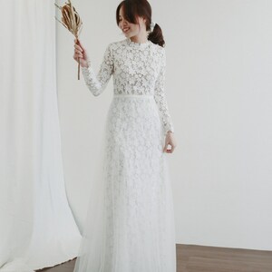 MADE TO ORDER / Long Sleeve Wedding Dress / Unique Wedding Dress ...