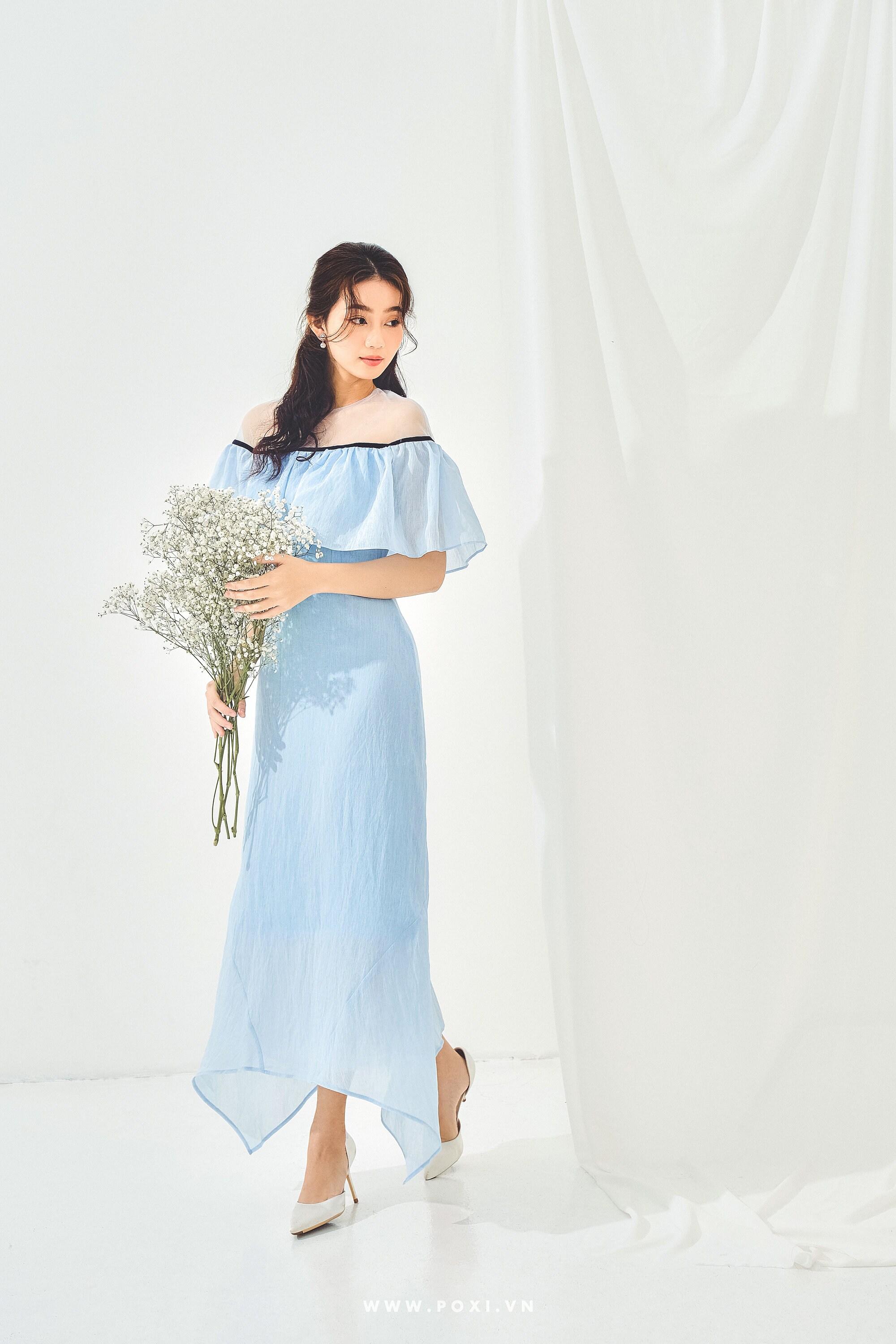 Gentle Pastel Blue Party Dress/ Bridesmaid Dress/ Modest Prom Dress ...