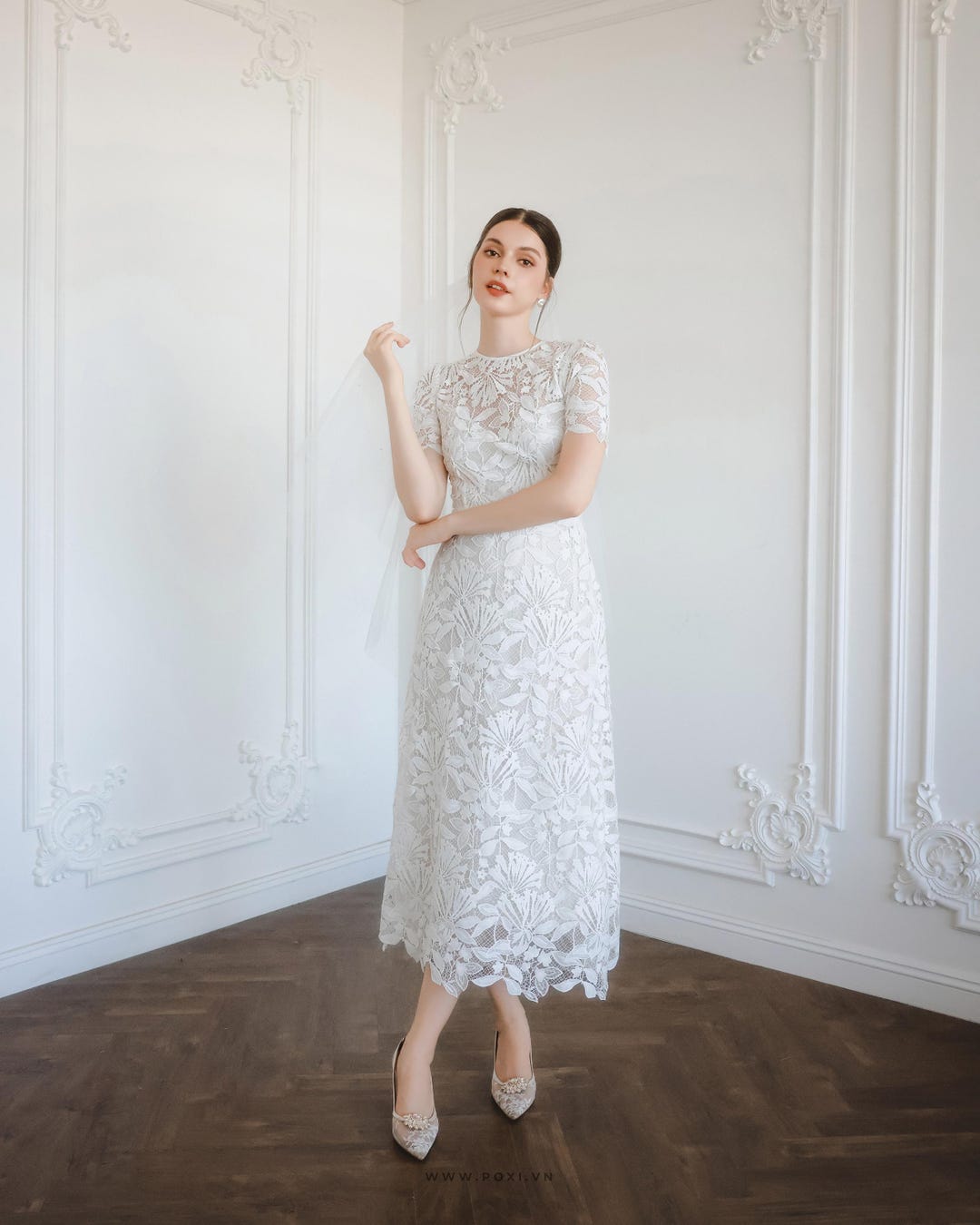 Simplicity Lace Prom Dress/ Casual Wedding Dress/ Modest Prom Dress ...