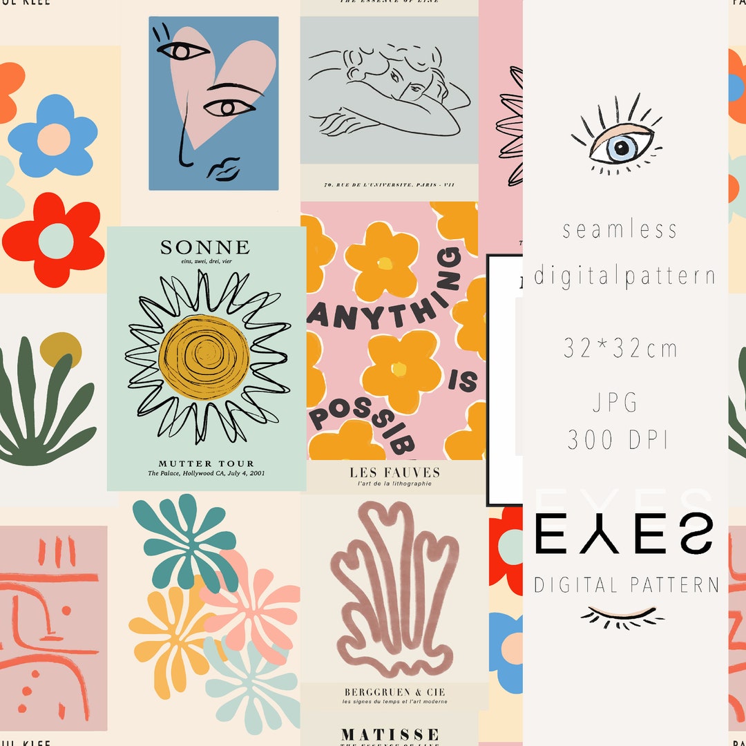 Versatile Digital Pattern Design for Fabric DIY Craft Download for ...