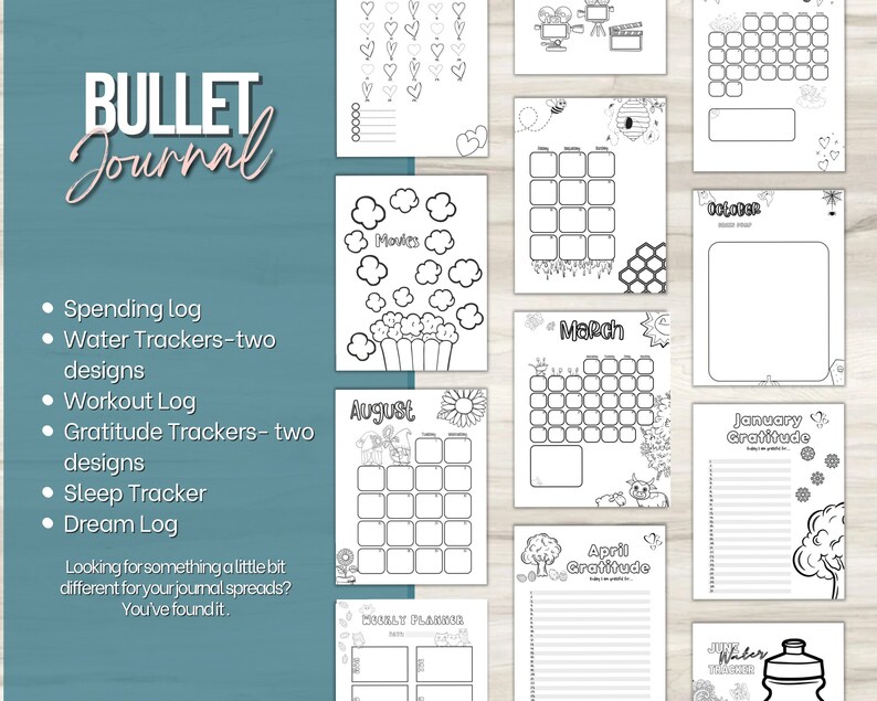 Buy Printable 2023 Bullet Journal Pre-made Bullet Journal Online in ...