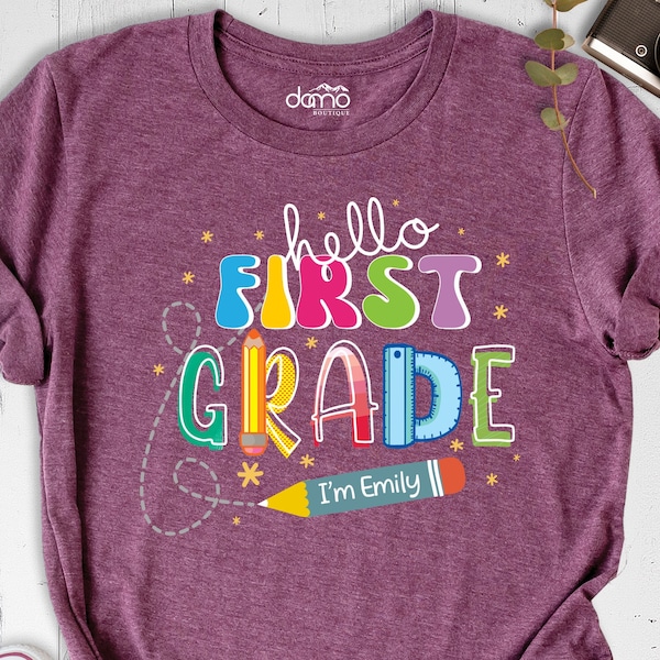 First Grade Shirt - Etsy