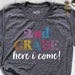 Second Grade Shirt, 2nd Grade Here I Come Shirt, First Day of School ...