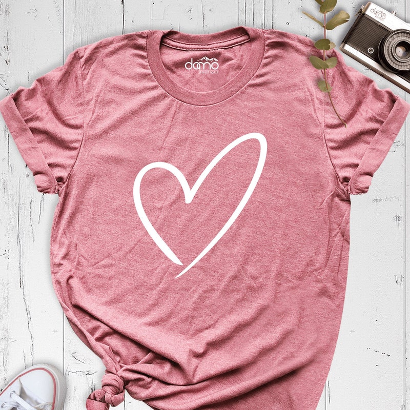 Heart Tshirts for Women - Etsy