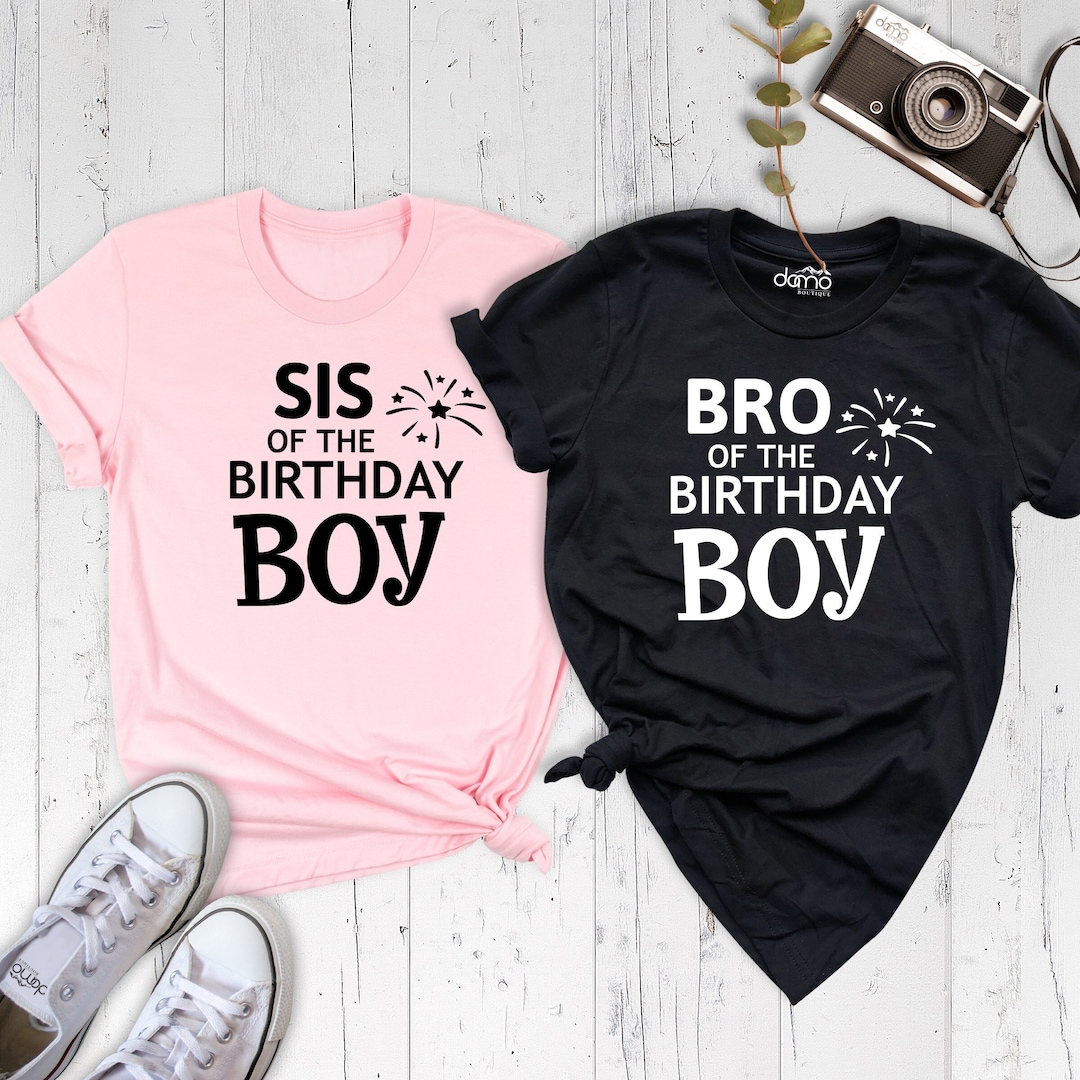 Sis Bro of the Birthday Boy Shirt, Family Matching Birthday Tshirt ...