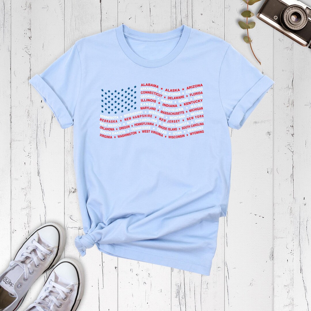 Patriotic Tee, United States T-shirts, July 4th Graphic Tee, USA Shirts ...