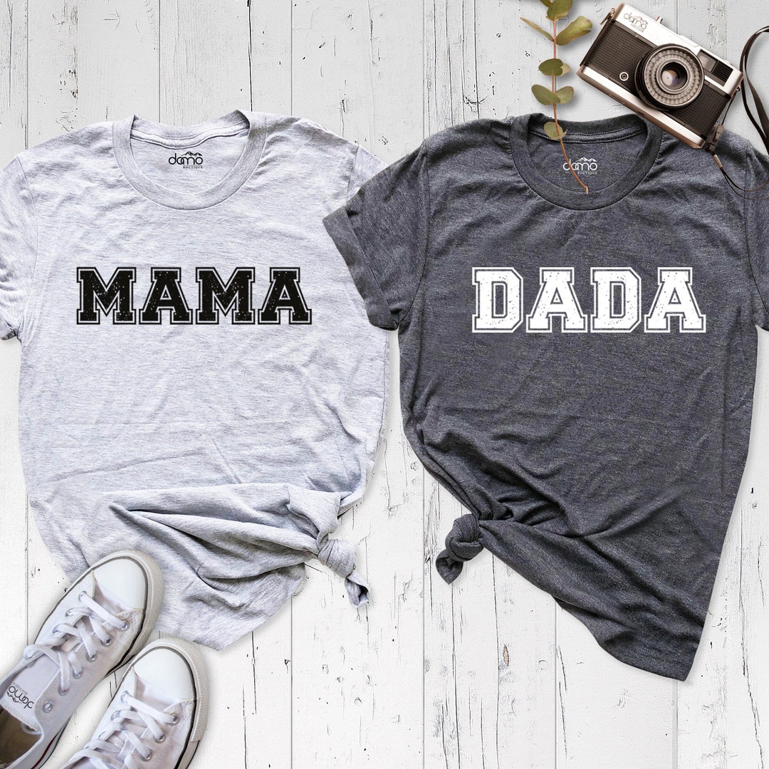 Retro Mama Dada Matching Shirt, New Dad Tshirt, Cool Mom Life Shirt ...