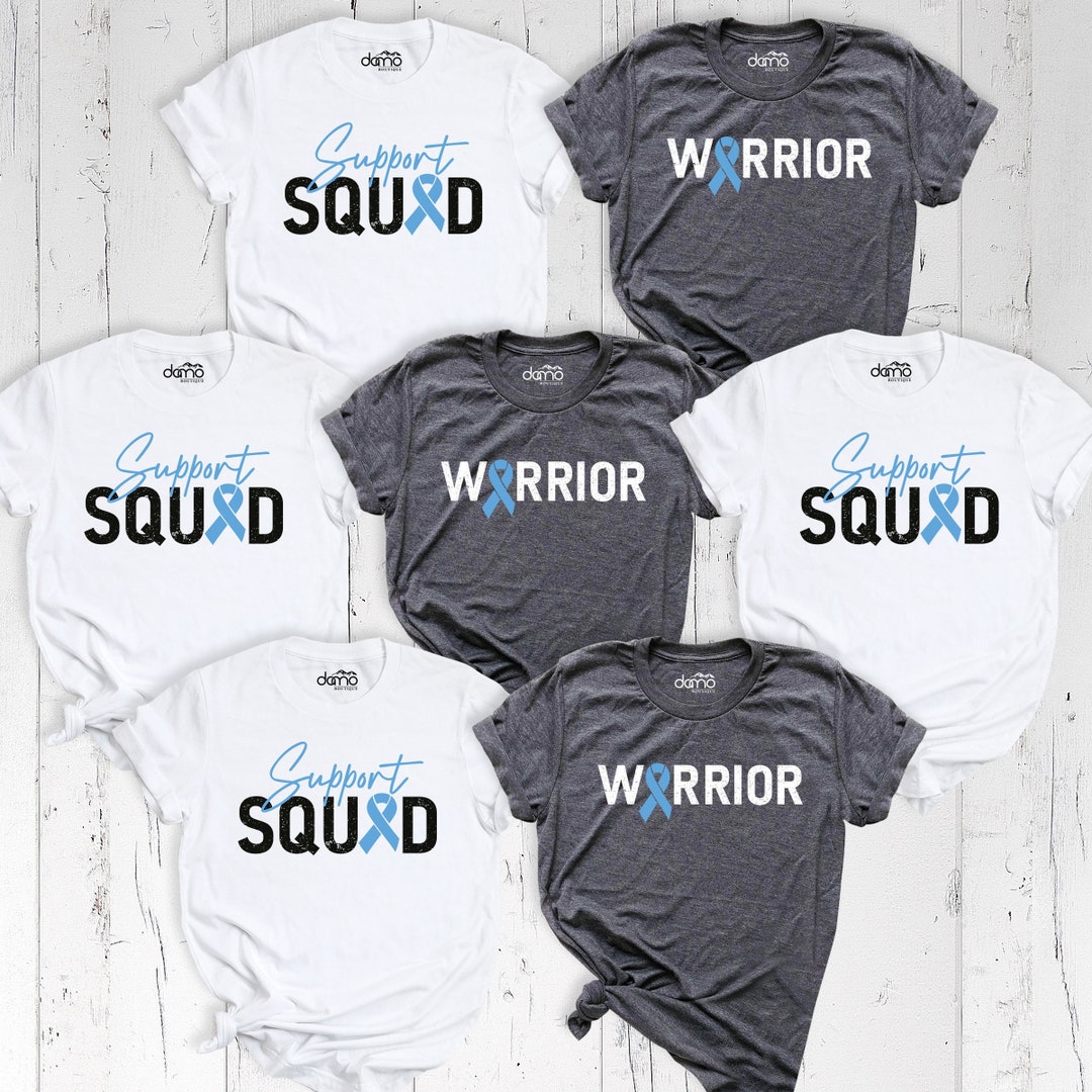 Light Blue Ribbon Shirt, Prostate Cancer Shirt, Support Squad Shirt ...