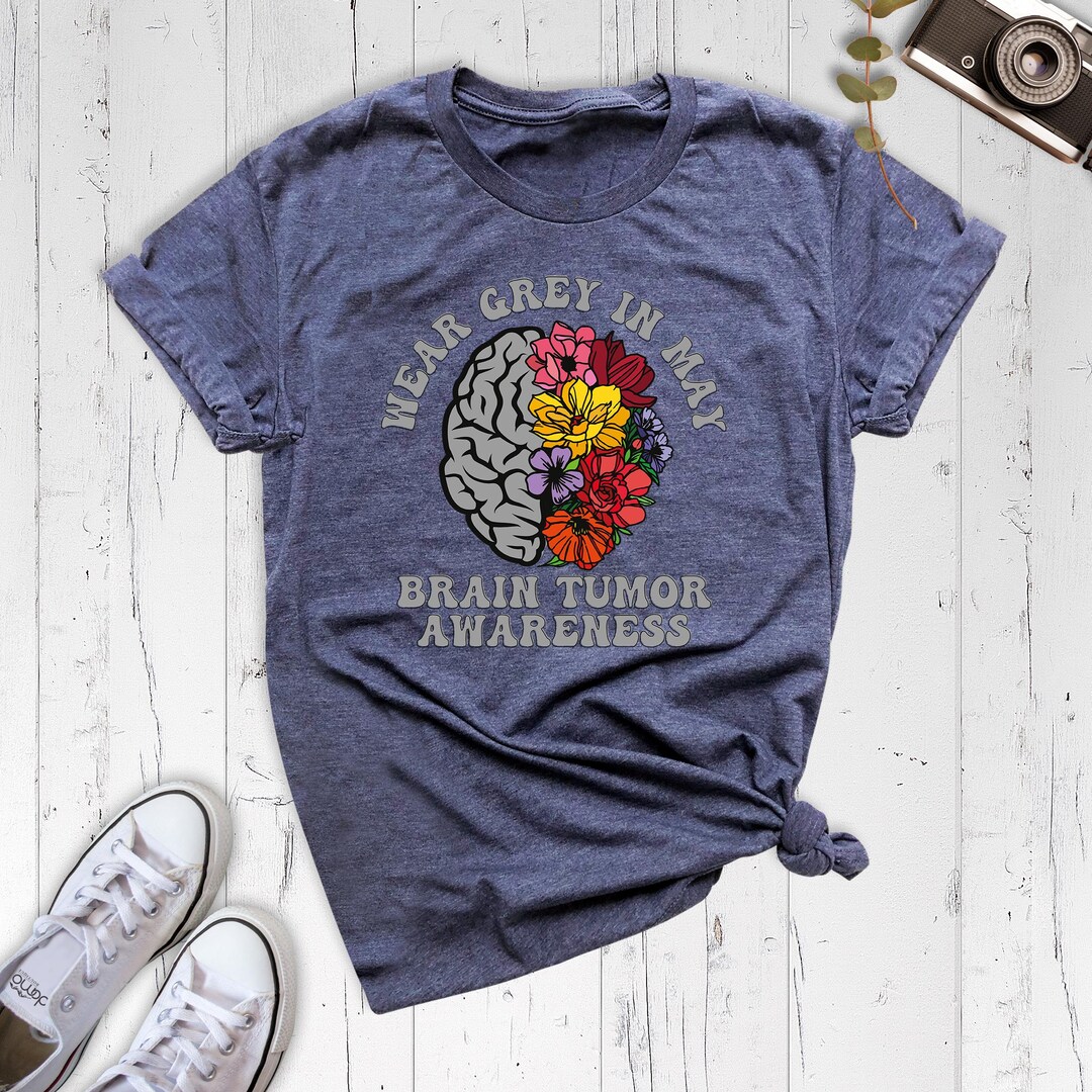 Brain Tumor Awareness Shirt We Wear Gray in May Shirt, Brain Cancer ...