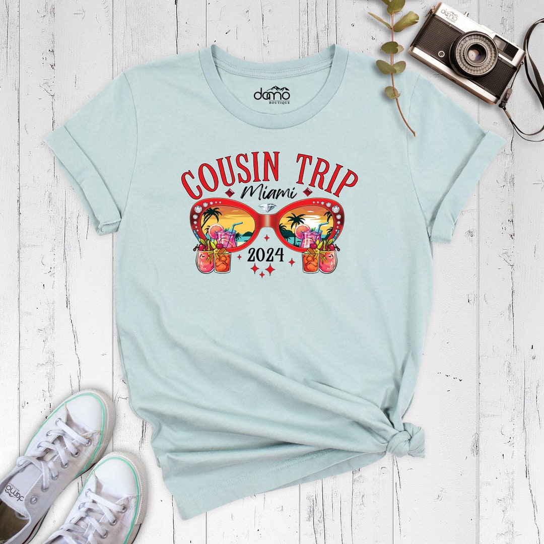 Cousin Trip Custom Destination Shirt, Beach Party Family Matching Tee ...