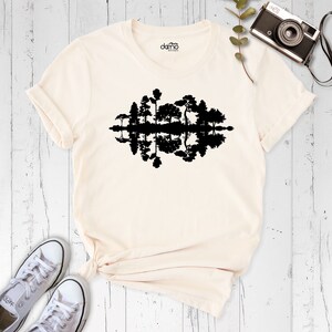 Tree Shirt, Reflection Shirt, Nature Core Shirt, Forest and Lake Tshirt ...
