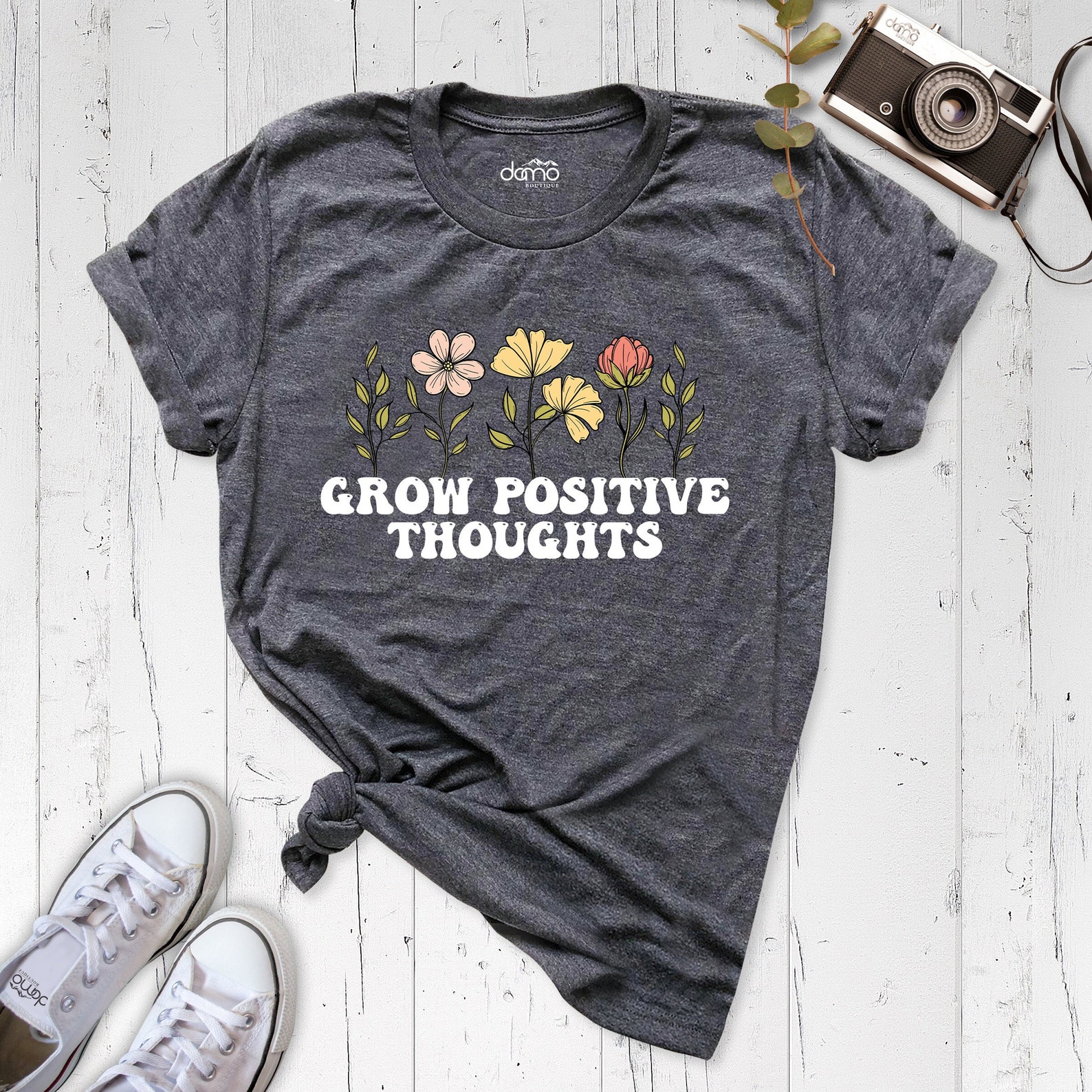 Grow Positive Thoughts Shirt, Positivity Shirt, Mental Health Shirt ...