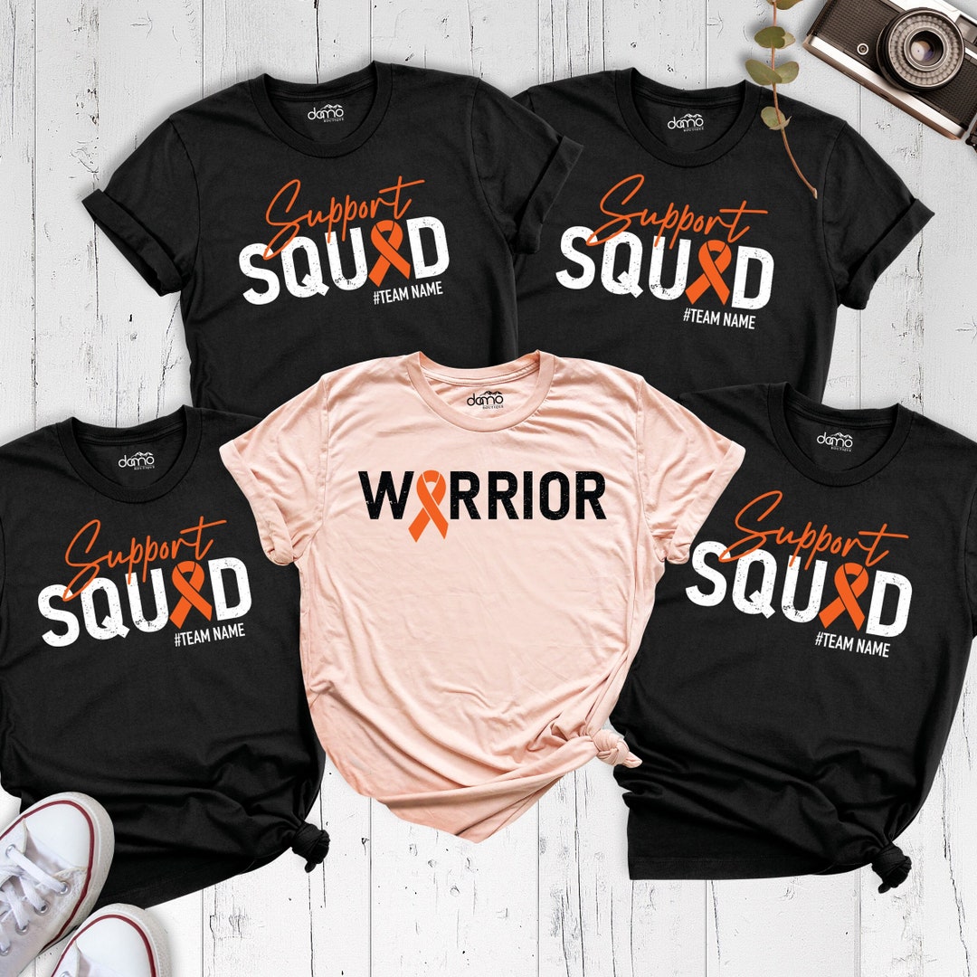 Multiple Sclerosis Shirt, MS Support Squad Shirt, Custom Orange Ribbon ...