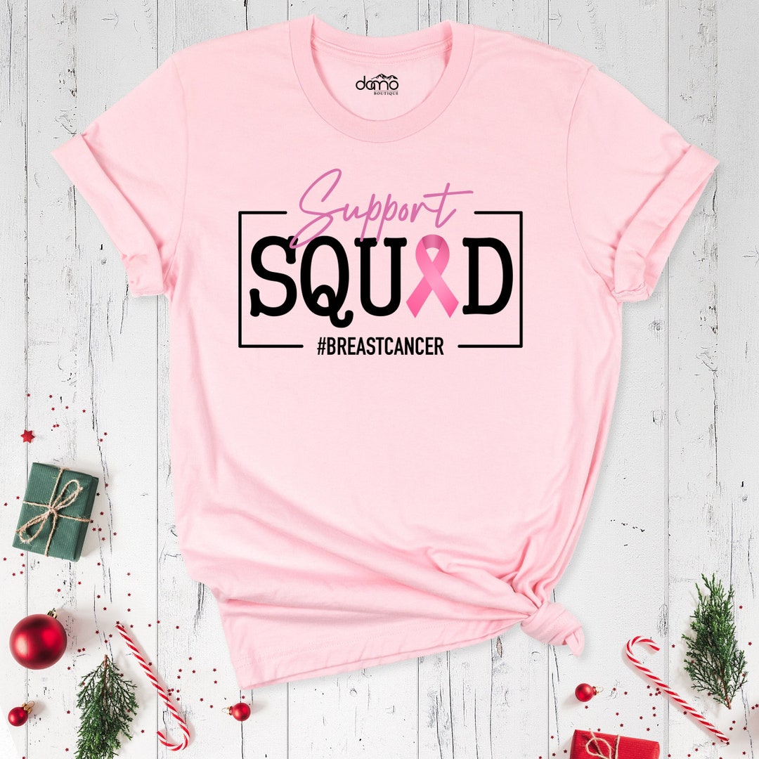 Support Squad Breast Cancer Shirt, Team Cancer Shirt, Pink Ribbon Shirt ...