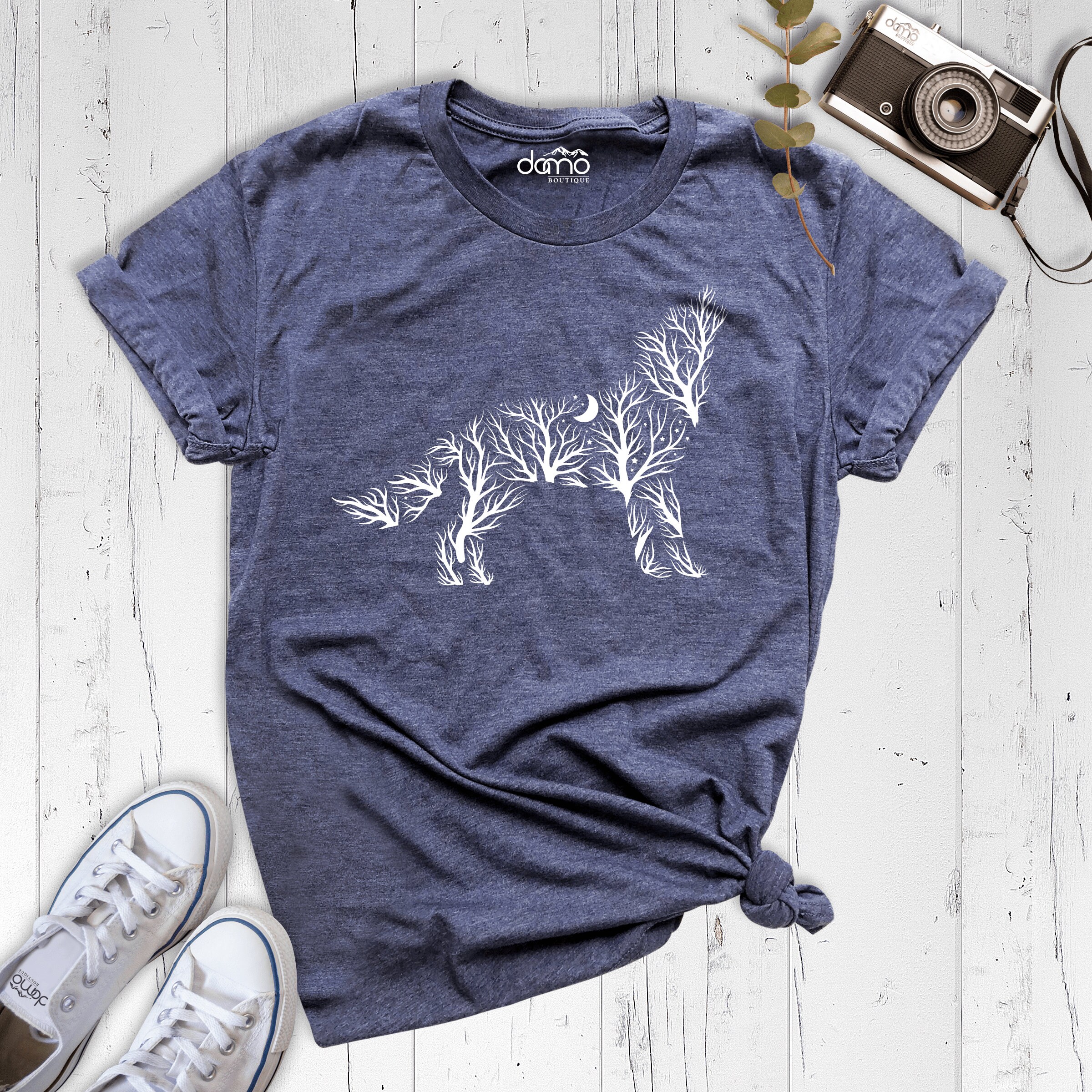 Wolf Shirt, Howling Wolf Shirt, Wildlife Shirt, Floral Wolf T-shirt ...