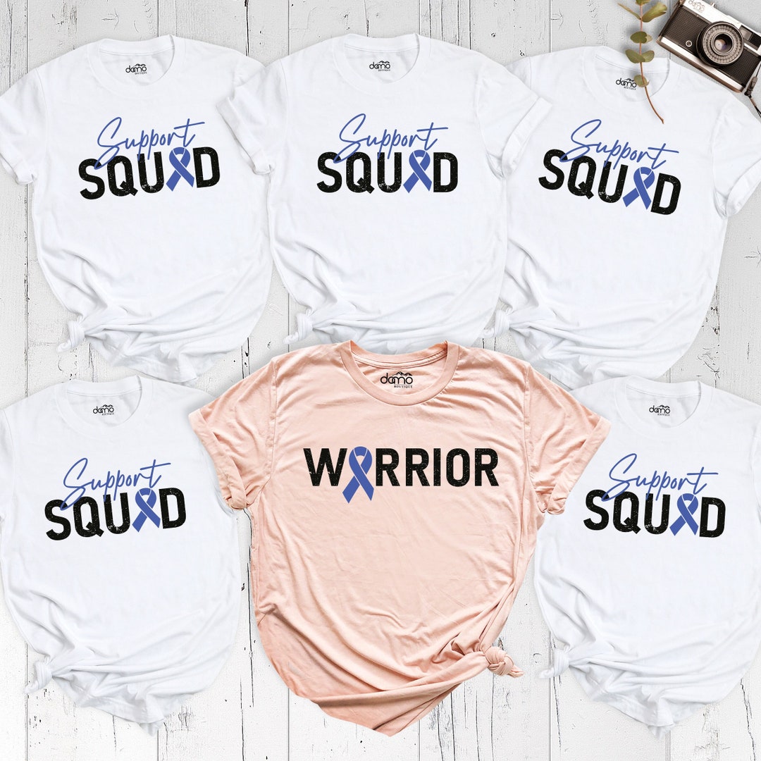 Colon Cancer Support Squad and Warrior Shirt, Colon Cancer Shirt ...