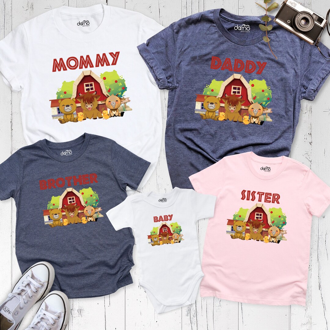 Personalized Family Shirt, Farm Family Shirt, Matching Farm Animal ...