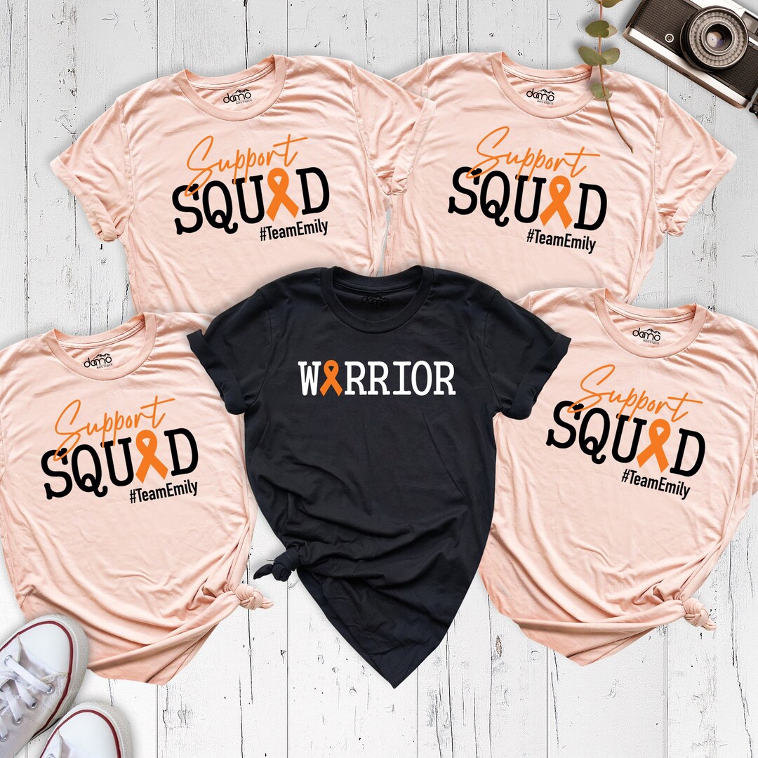 MS Support Squad Shirt, Multiple Sclerosis Awareness Team Shirt, Orange ...