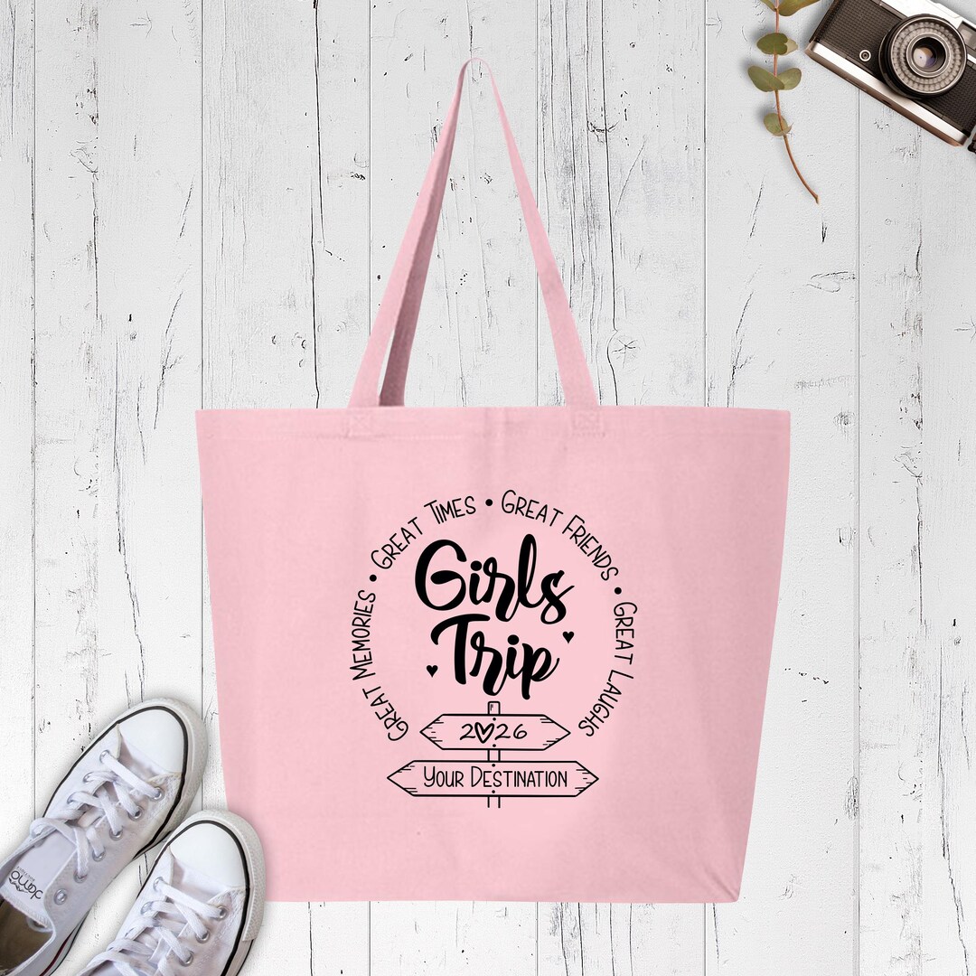 Girls Trip Zippered Bag Custom Family Vacation Bag, Cruise Crew Tote ...