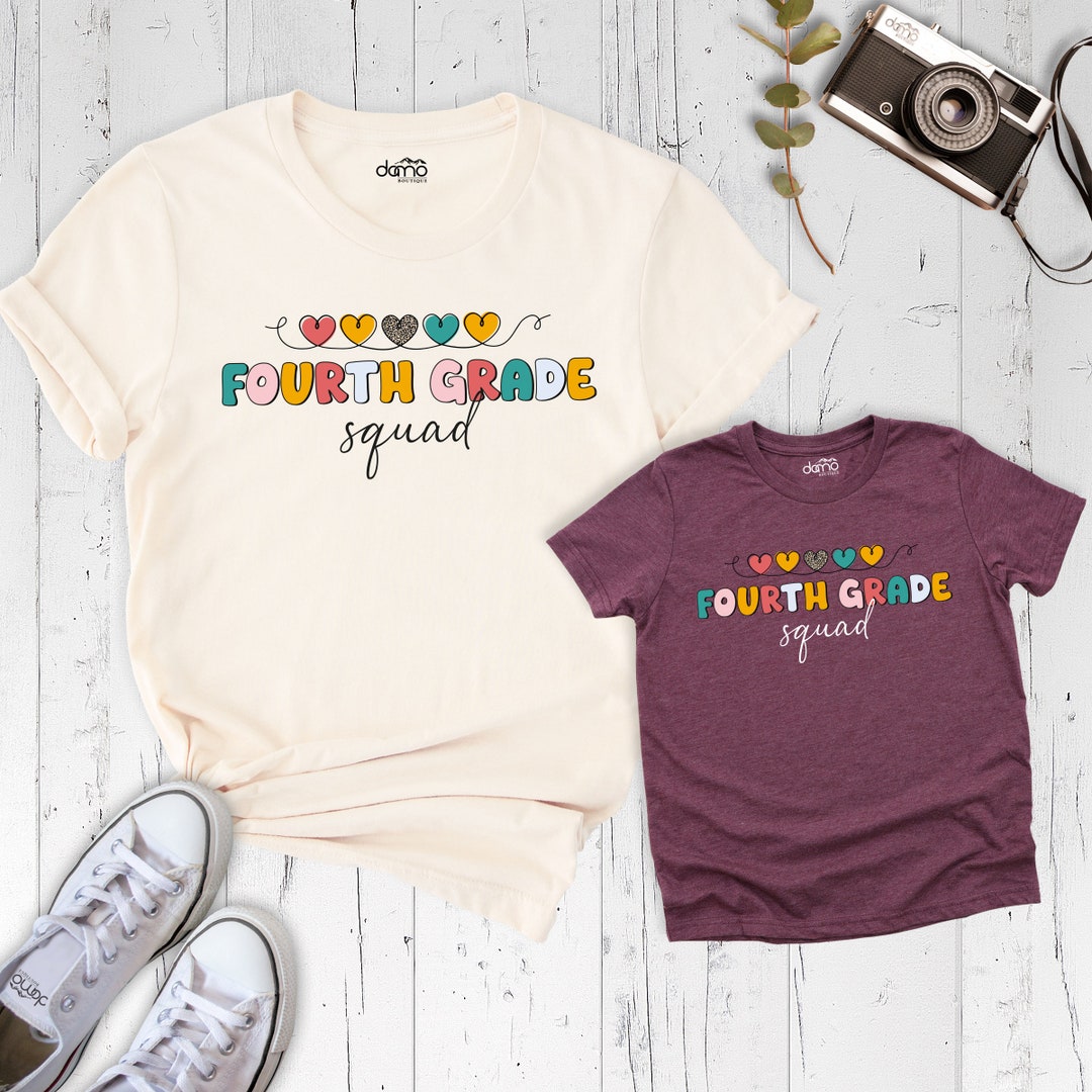 Fourth Grade Squad Shirt, Back to School Shirt, Custom Grade Levels ...