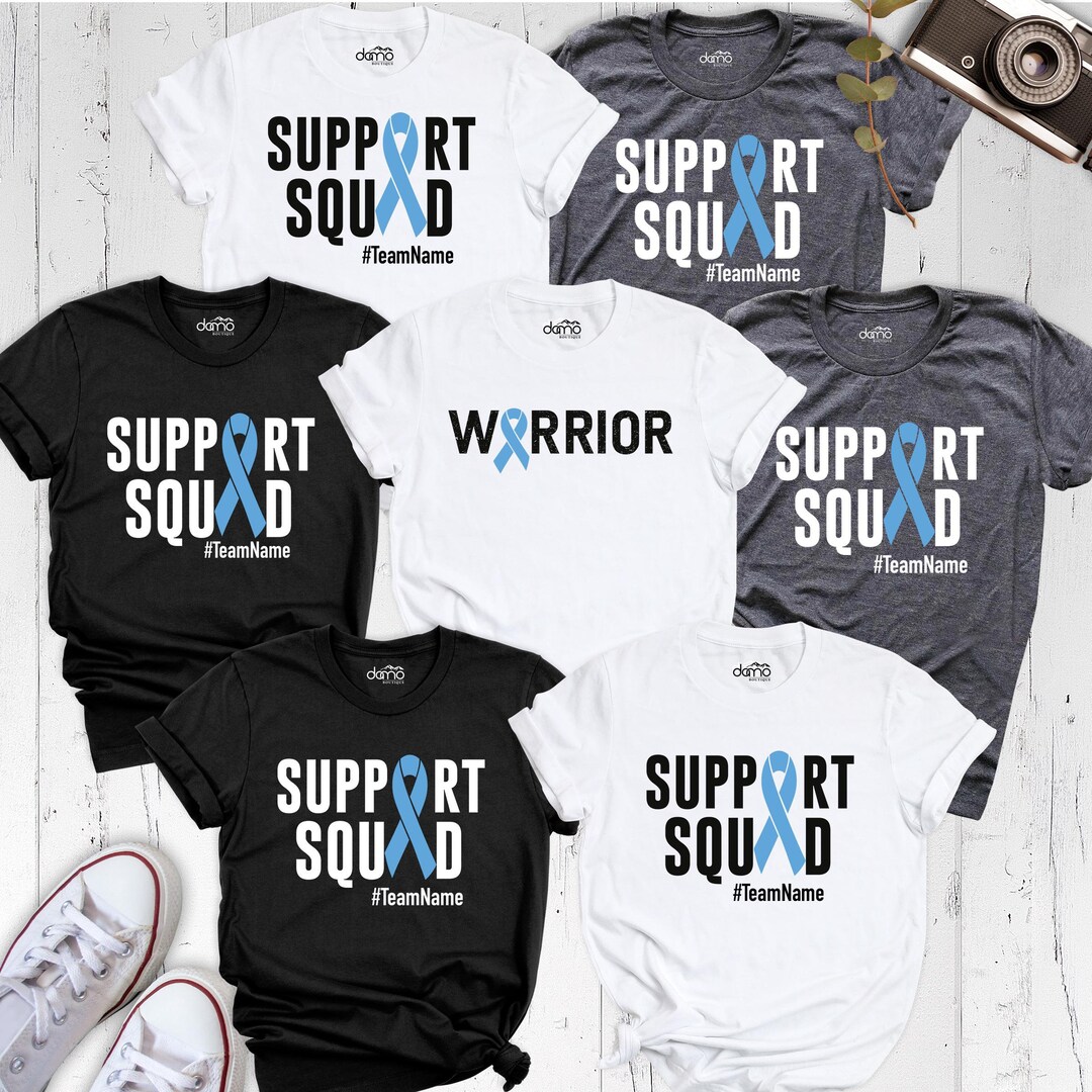 Prostate Cancer Support Squad Shirt, Light Blue Ribbon Tee, Prostate ...