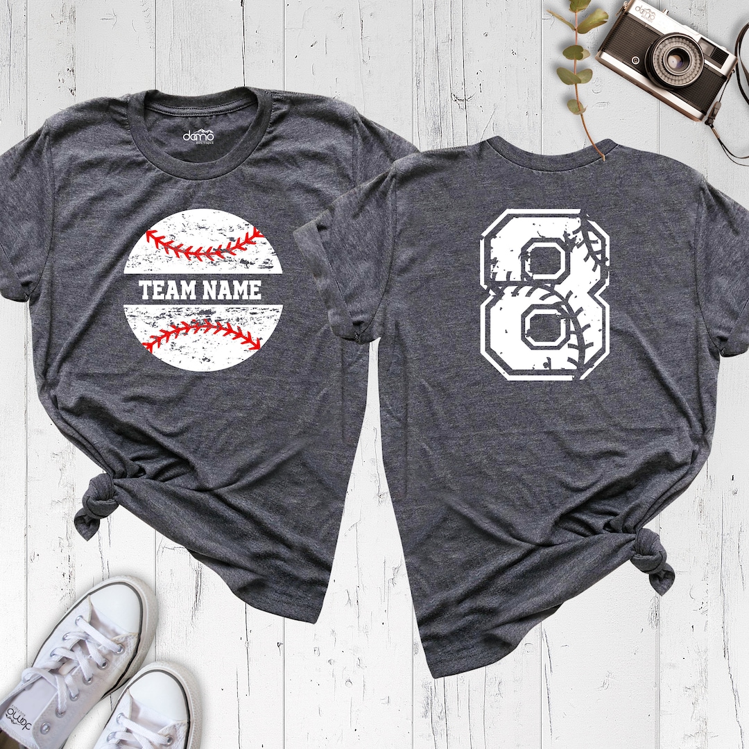 Baseball Team Name Tshirt, Personalized Number Baseball Shirt, Baseball ...