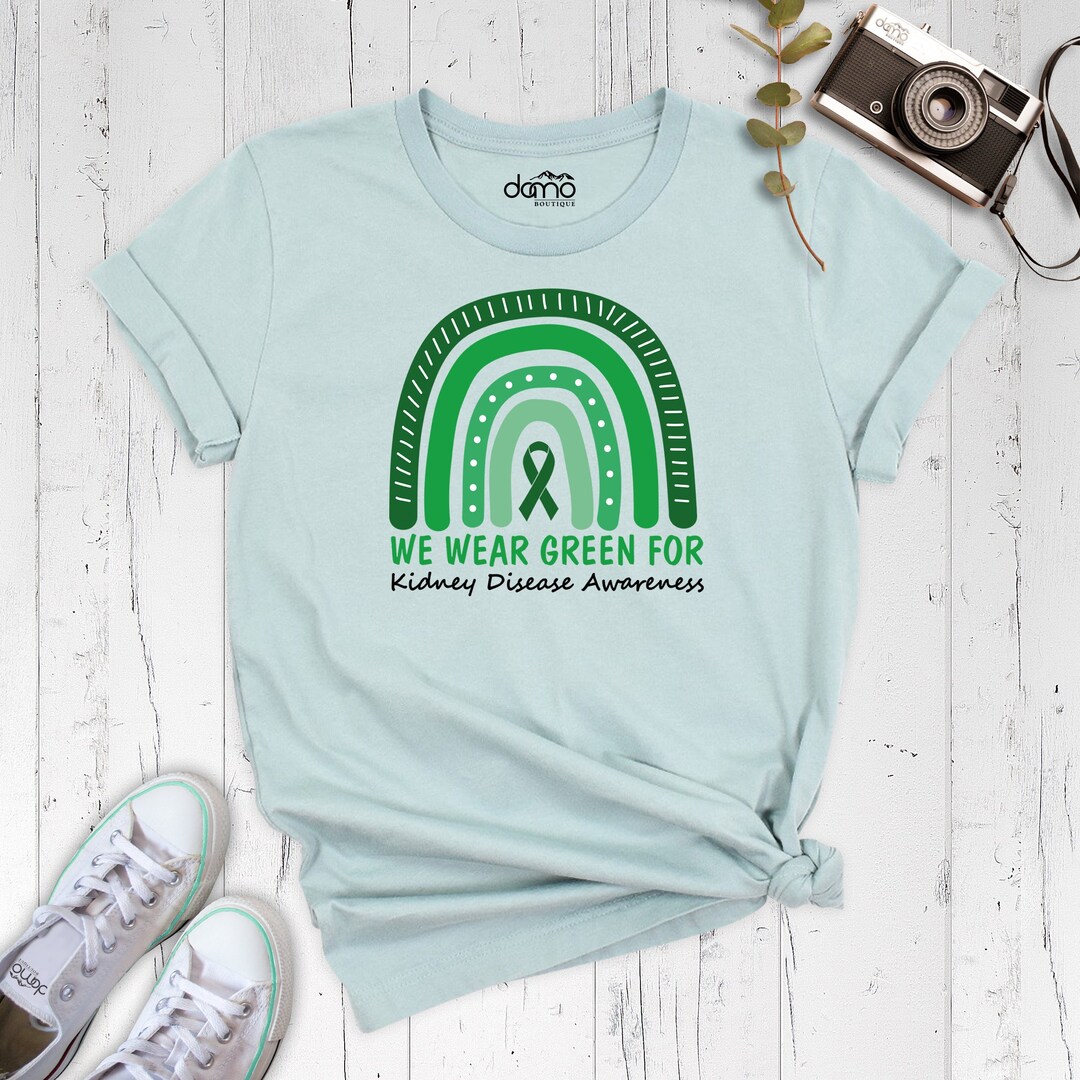 Kidney Disease Rainbow Shirt, Kidney Disease Awareness Shirt, We Wear ...