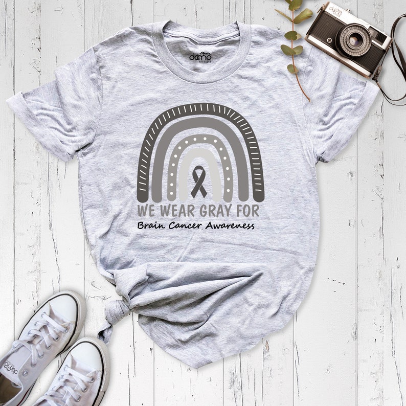 Brain Cancer Shirt We Wear Gray for Brain Cancer Awareness - Etsy