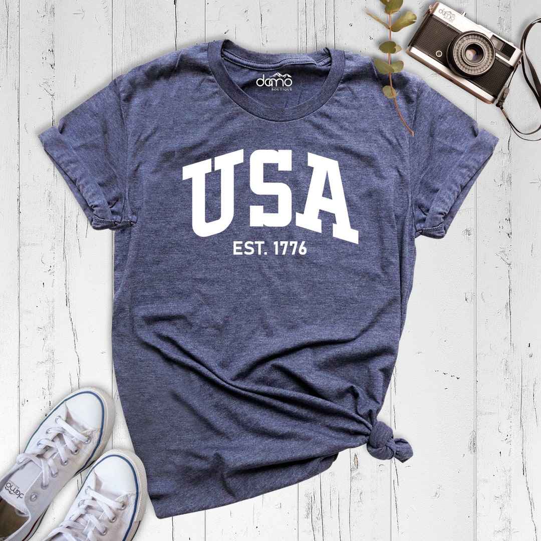 Retro Style USA Est 1776 Tshirt, Memorial Day Party Outfit, American ...