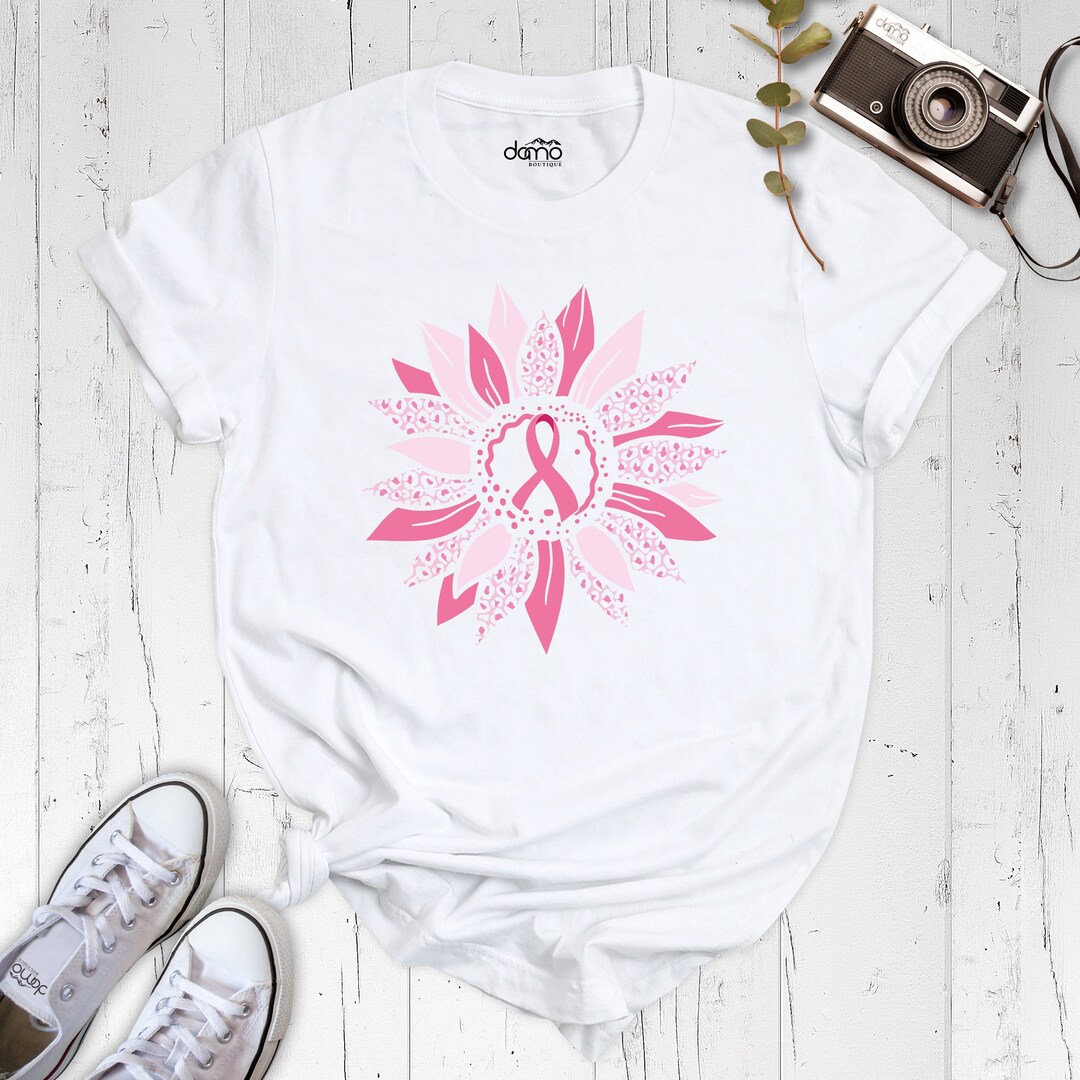 Sunflower Cancer Shirt, Faith Hope Love Fight Cancer, Sunflower Ribbon ...