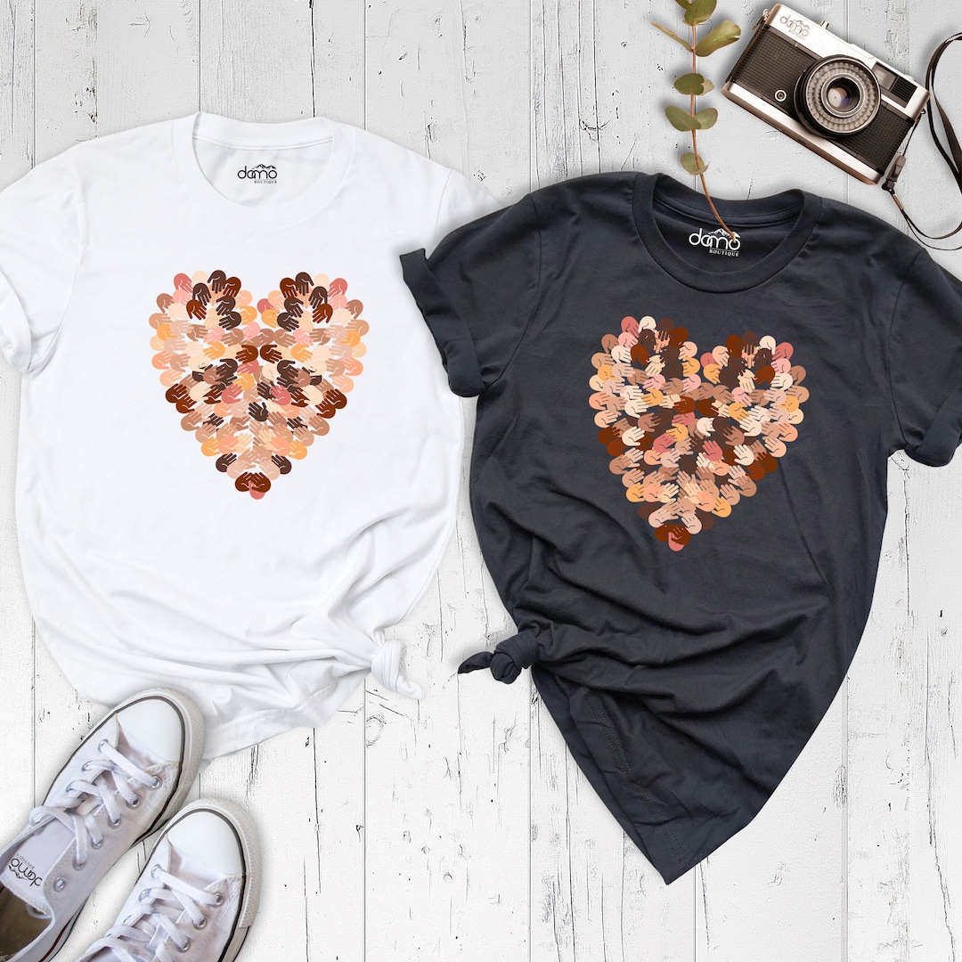 Equality Shirt, Different Skin Colors Shirt, Hand Heart Shirt, Matter ...