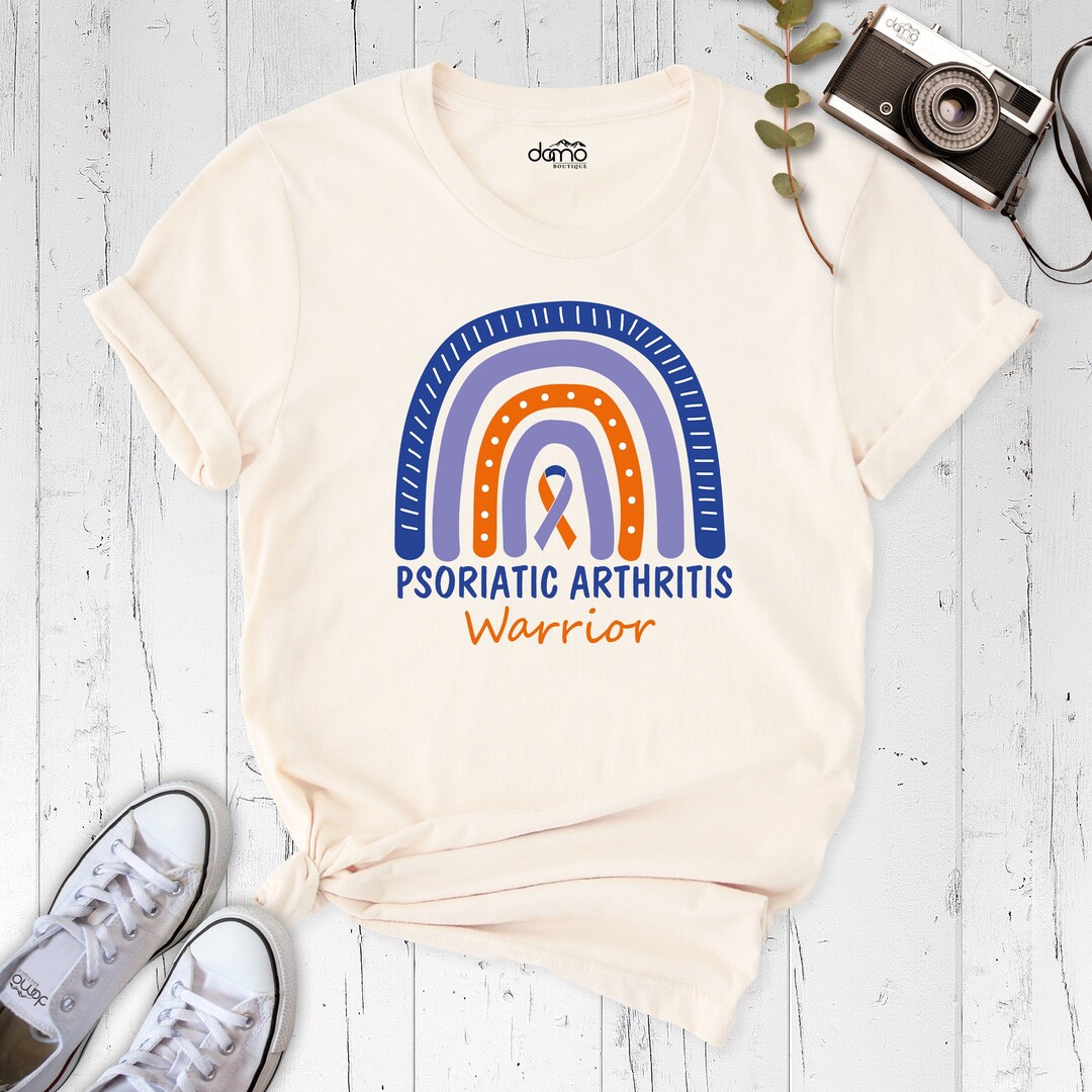 Psoriatic Arthritis Shirt, Rainbow Lavender and Orange Ribbon Team ...