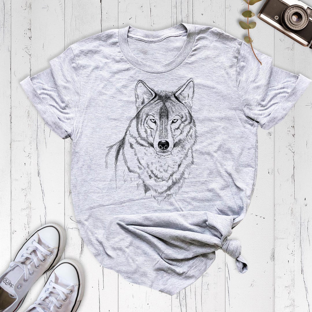 Wolf Shirt Wild Animal Shirt, Wolf Lover Shirt, Adventure Shirt, Nature ...