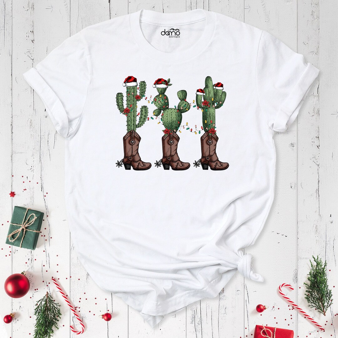 Christmas Cacti Shirt, Cowboy Christmas Shirt, Cowgirl Christmas Shirt ...