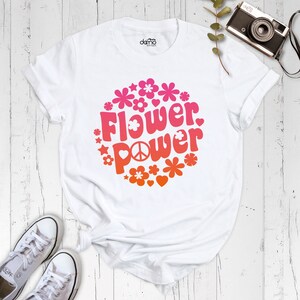 Floral Retro Shirt, Flower Power Shirt, Power Girls Shirt, Hippie Party ...