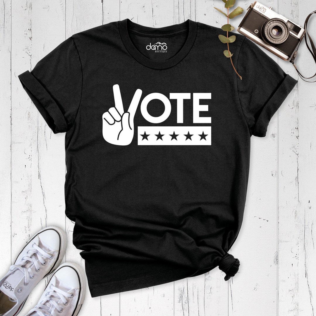 Peace Sign Vote Shirt, Election 2024 Tshirt, Voter Registration Shirt ...
