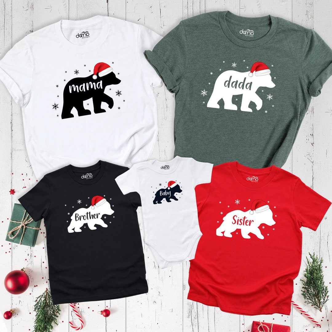 Bear Family Christmas Shirt, Custom Family Christmas Bear Shirt, 2025 ...